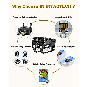Intactech Compatible Ink Cartridges Replacement for Brother MFC-J491DW LC3013 XL LC3011 Ink Cartridges 2 Black BK High Yield Work with MFC-J491DW MFC-J497DW MFC-J690DW MFC-J895DW Inkjet Printer