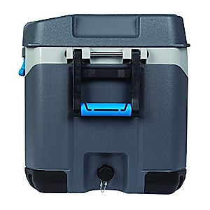 Igloo BMX 72 Quart Cooler with Cool Riser Technology, Fish Ruler, and Tie-Down Points - 18.70 Pounds - Carbonite Gray and Blue