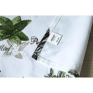 AMOUR INFINI Aprons for Women Adjustable Strap with Waist Ties Aprons for Baking, Cooking, Gardening Cotton Washable, Reusable Spring & Easter Apron (27.5 x 33 Inches - Herb Garden)