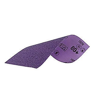 3M Performance Sandpaper, 03076, 80 Grit, 3 2/3 in X 9 in, 5 Sheets Per Pack