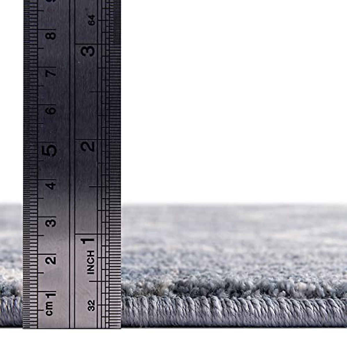 Unique Loom Eco Trellis Collection Area Rug - Mondo (Rectangular 7' 10" x 10' 0", Harbor Blue/ Ivory)