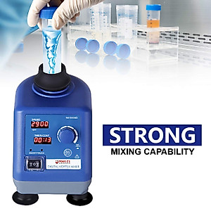 Laboratory Vortex Mixer, 0-3000RPM, LED Display Lab Vortex Shaker, Touch & Continuous Function, for Test Tubes Acrylic Paints Ink