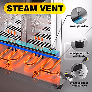 WantJoin Hot Dog Steamer, 2 Tiers Electric Hot Dog Steamer with Bun Warmer 27 L/24.52 QT, Visuable Glass Slide Doors Suit for 175 Hot Dogs and 40 Buns