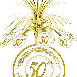 50th Anniversary Centerpiece Party Accessory (1 count) (1/Pkg)