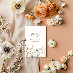 Funeral Thank You Cards with Envelopes,20 Sheets-4*6 inches Flowers Thank You Cards for Funerals,Ffuneral Thank You Cards with Messages Inside are Suitable for Family, Friends, and Loved Ones