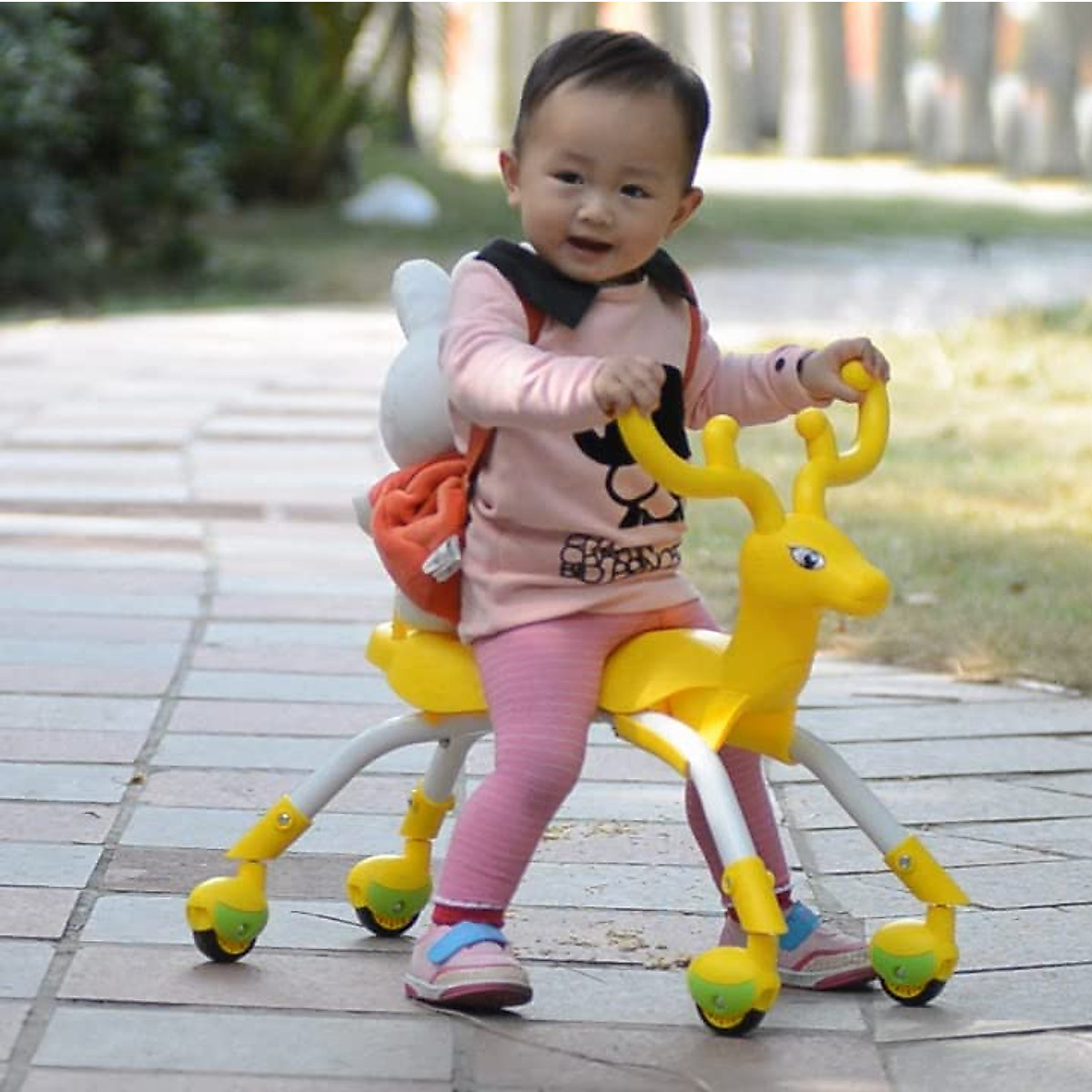 Voyage Sports Toddler Balance Bike for 1+ Year Olds, Ride On Toys for Preschool Kids, Baby Walker for Toddler Girls and Boys Ages 1-3 Years, Learning Walker, First Birthday Gifts (Orange Reindeer)