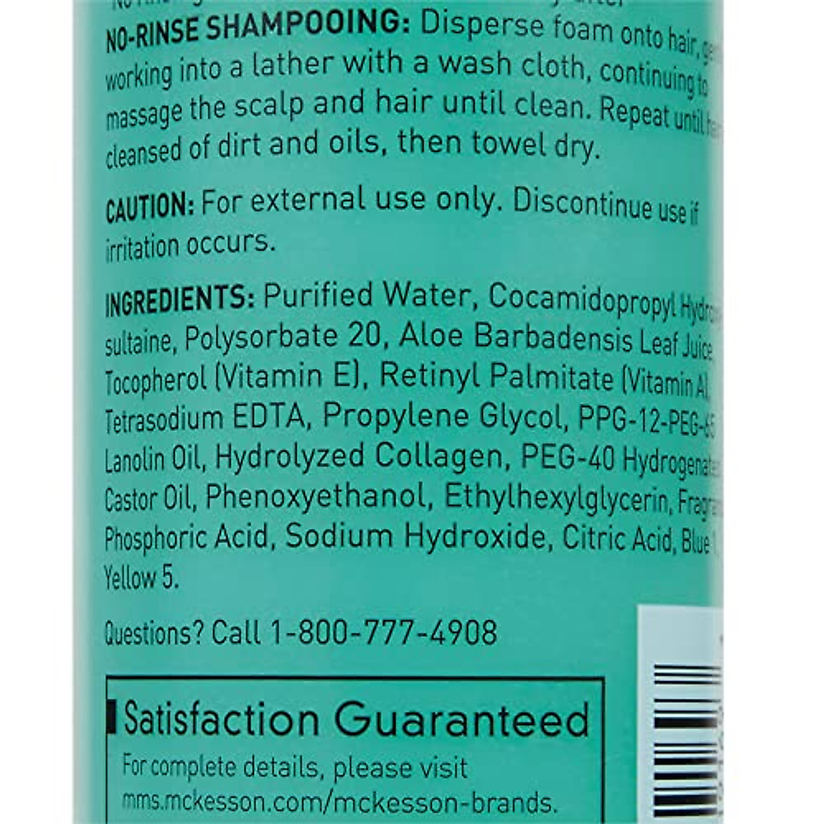 McKesson Foam Cleanser with Aloe, Rinse-Free, Vitamin A and E, Cucumber Melon Scented, 9 oz, 1 Count
