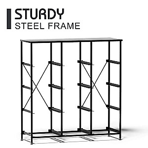 LLappuil Tall Dresser for Bedroom, 12 Drawers Dressers Chests of Drawers Tower, Fabric Dresser Storage Drawers for Clothes Organizers, Wide Large Dressers for Closet, Nursery, Gradient Grey