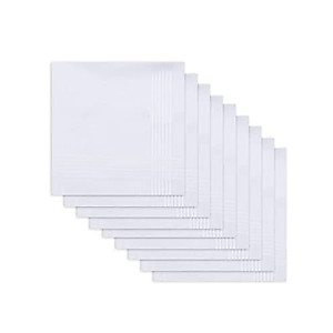 Dockers Mens Cotton Gift Set Fashion Classic Handkerchiefs, White, 13 Piece US