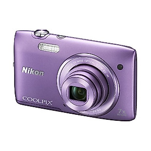 Nikon COOLPIX S3500 20.1 MP Digital Camera with 7x Zoom (Purple) (OLD MODEL)