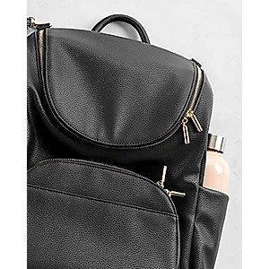 Skip Hop Diaper Bag Backpack: Evermore, Multi-Function Baby Travel Bag 6 in 1, Black