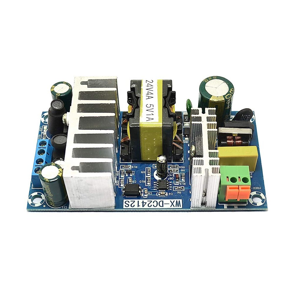 Q-BAIHE 24V 4A/5V1A Dual Switch Power Supply Board Module 120W Power Module Isolated Dual Output Power Supply