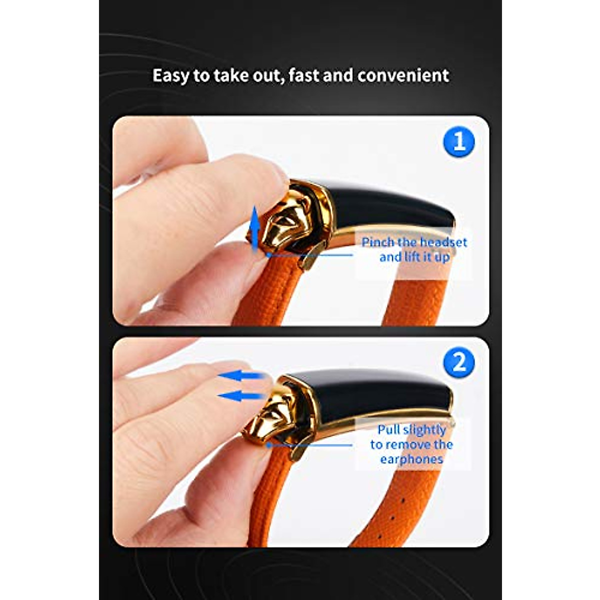 Smart Watch with True Wireless Earbuds 2 in 1, Business Style Smart Bracelet Fitness Tracker, Heart Rate Monitor, Sleep Monitor, Calorie Step Counter for Sport