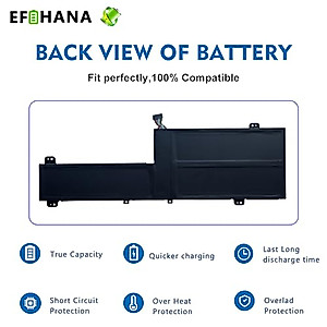 EFOHANA L19L3PD6 Laptop Battery Replacement for Lenovo ideapad Flex 5-14IIL05 5-14ARE05 5-14ITL05 5-15IIL05 5-15ITL05 Series Notebook 5B10X49077 L19D3PD6 5B10X49075 L19C3PD6 L19M3PD6 11.55V 52.5Wh