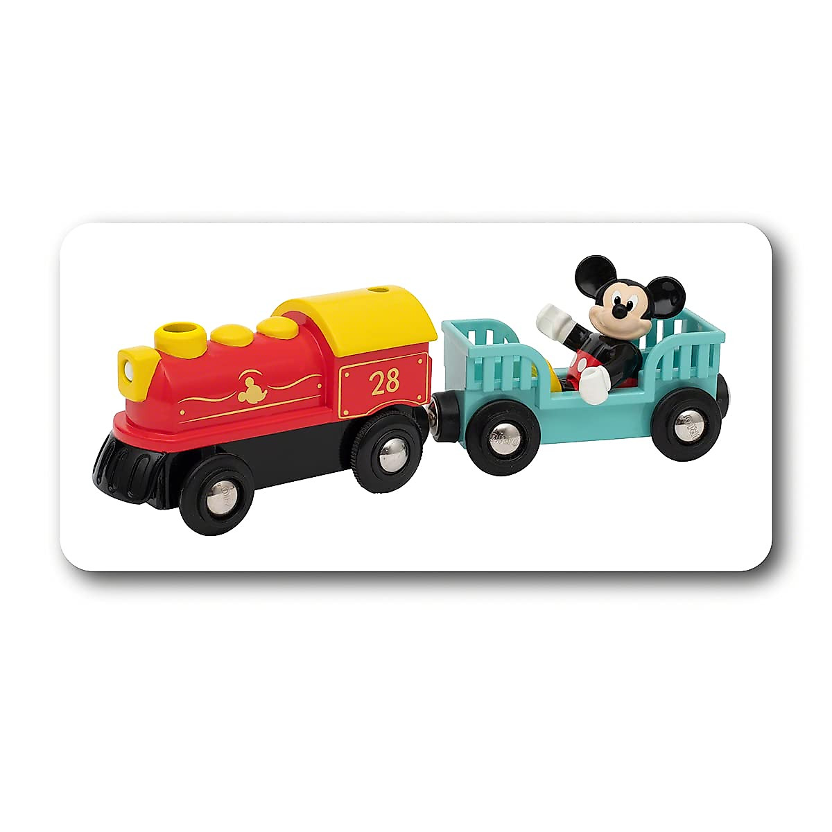 Ravensburger BRIO 32292 Disney Mickey's Deluxe Wooden Railway Set | Wooden Toy Train Set for Kids Age 3 and Upin