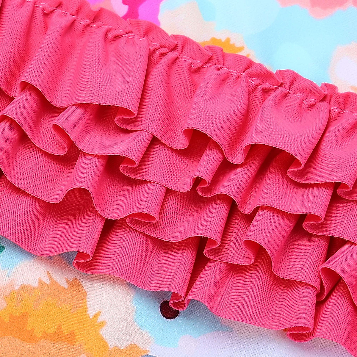 XFGIRLS Baby/Toddler Girls Swimsuit Long Sleeve One-Piece Bathing Suit Rash Guard for Kids UPF 50+ Swimwear