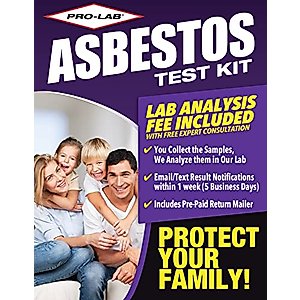 PRO-LAB Asbestos Test Kit - You Collect 2 Samples, We Analyze Them. Emailed Results Within 1 Week (5 Business Days) Includes Return Mailer and Expert Consultation. Lab Fee Included