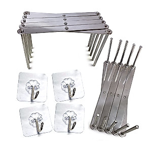 woshida 2-Pack Plate Drying Rack, Retractable Plate Drying Rack, Multi-Purpose Plates, Cups, Pots, Pots and Lids Storage Rack Organizer for Kitchen Counter Cabinet Drawers