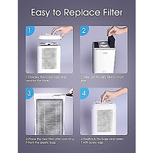 Combo Pack of RedyPure JR6 Desktop Air Purifier and Replacement Filters, H13 True HEPA, and Activated Carbon Air Filters