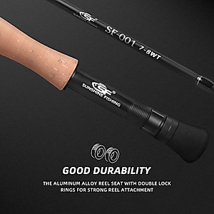 SF Fly Fishing Rod 4 Piece 7 or 8 Weight 9FT Matt Black Fly Rod IM7 Carbon Fiber for Starter Bass Pike Carp