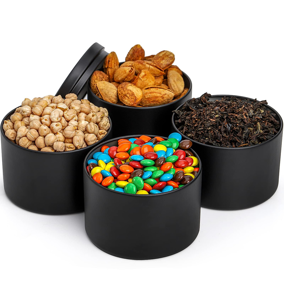 Coloch 24 Pack 8 Oz Black Candle Tin with Lid, Metal Cylinder Candle Making Container Travel Small Storage Tin Can for DIY Candles, Crafts, Holiday Gifts, 3x2.3 Inches