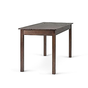 SIMPLIHOME Monroe SOLID WOOD Rustic 60 inch Home Office Desk, Writing Table, Workstation, Study Table Furniture in Distressed Charcoal Brown