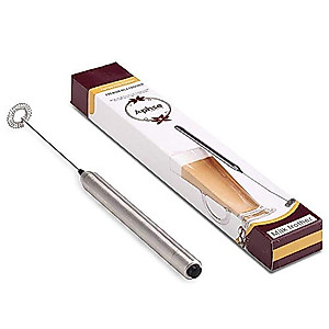 Aphse Milk Foamer Electric Milk Frother Portable Mini Mixer Machine Stainless Steel Touch Handheld Espresso Mixer Battery Operated Frother Coffee Stirrer Maker for Hot Chocolate Coffee