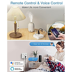 Smart Power Strip Surge Protector, TESSAN WiFi Extension Cord with 3 Individually Remote Controlled Outlets 3 USB Ports, Timer Smart Plug Switch for Lights, Lamps, Fan, Works with Alexa & Google Home