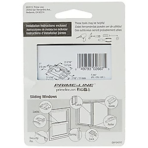 Prime-Line F 2667 Window Sash Lock for Vinyl Windows, White