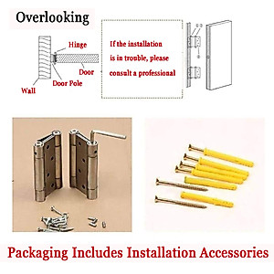 Indoor Premade Solid Wood Saloon Swing Door Cafe Swinging Doors Hinges Included with Auto Close Features Bar Western Simple Bar Partition Interior Doors with Hinges ( Size : W95xH80cm(37x31in) )