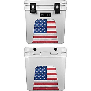 Skinit Decal Skin Compatible with YETI Roadie 24 Hard Cooler - Originally Designed American Flag Distressed Design