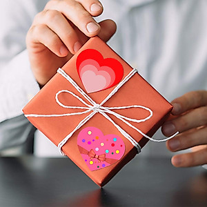 KMUYSL 512 PCS Valentine's Day Heart Stickers Labels Sheets | Valentines Day Decorations | Party Favors Gifts Decorations Supplies | Party Decorative Stickers