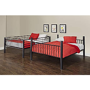 Powell Heavy Metal Bunk Bed, Full-Over-Full, Black
