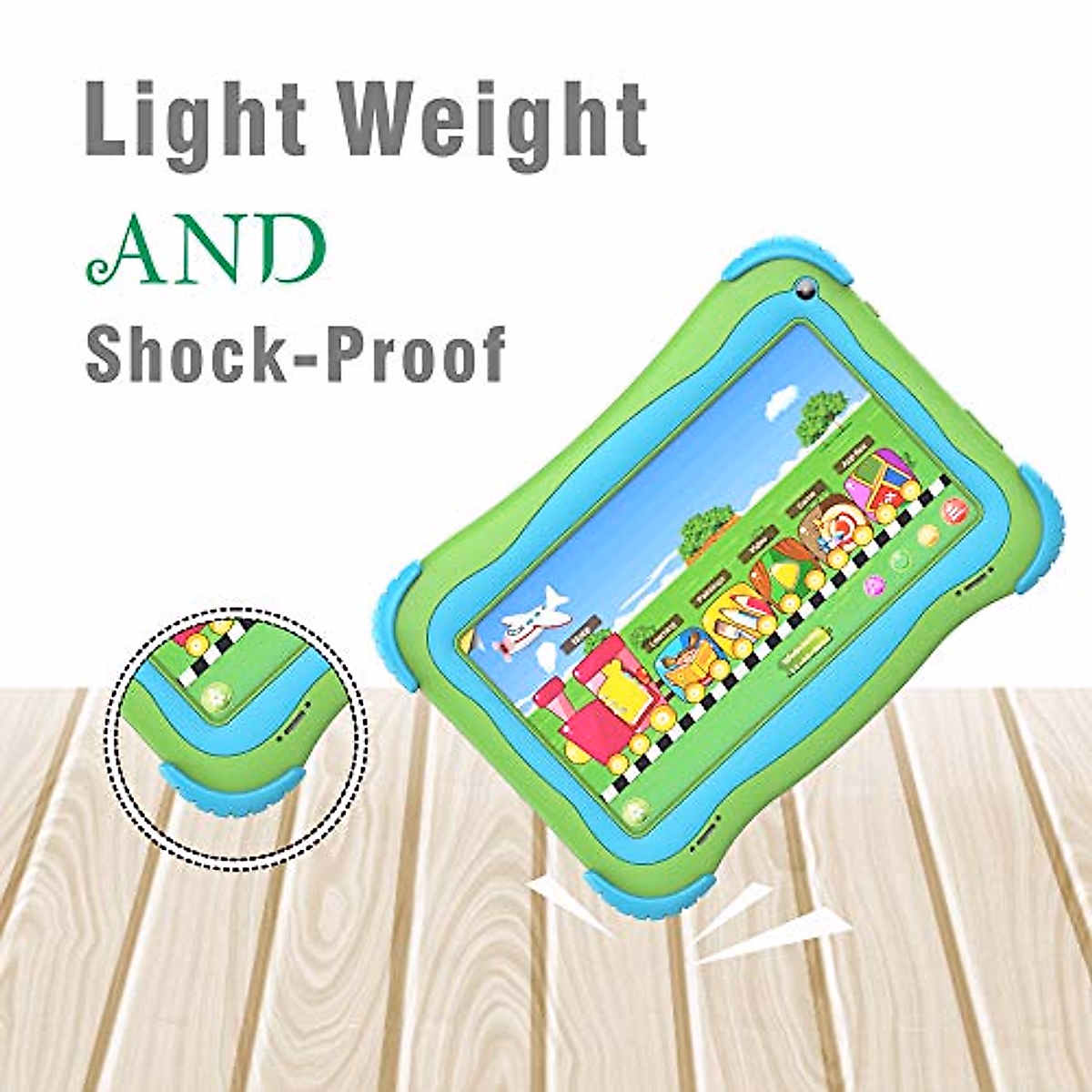 Kids Tablet 7 inch Android Tablet for Kids, Tablet for Toddlers Tablet with WiFi Parental Control Dual Camera 1GB 32GB Google Playstore YouTube Netflix for Boys Girls (Green)