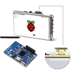 3.5 inch LCD Screen for Raspberry , IPS 60fps 3.5 inch LCD Display for Raspberry with Black Acrylic Case, 320x480~1920x1080 Adjustable Resolution