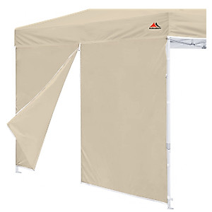 SCOCANOPY Door for 10x10 Canopy Frame One Central Zipper Design for Easy Entry and Exit,1 Pack Canopy Door Only,Beige