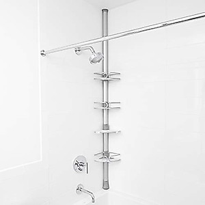 OXO Good Grips Quik-Extend Aluminum Pole Shower Caddy