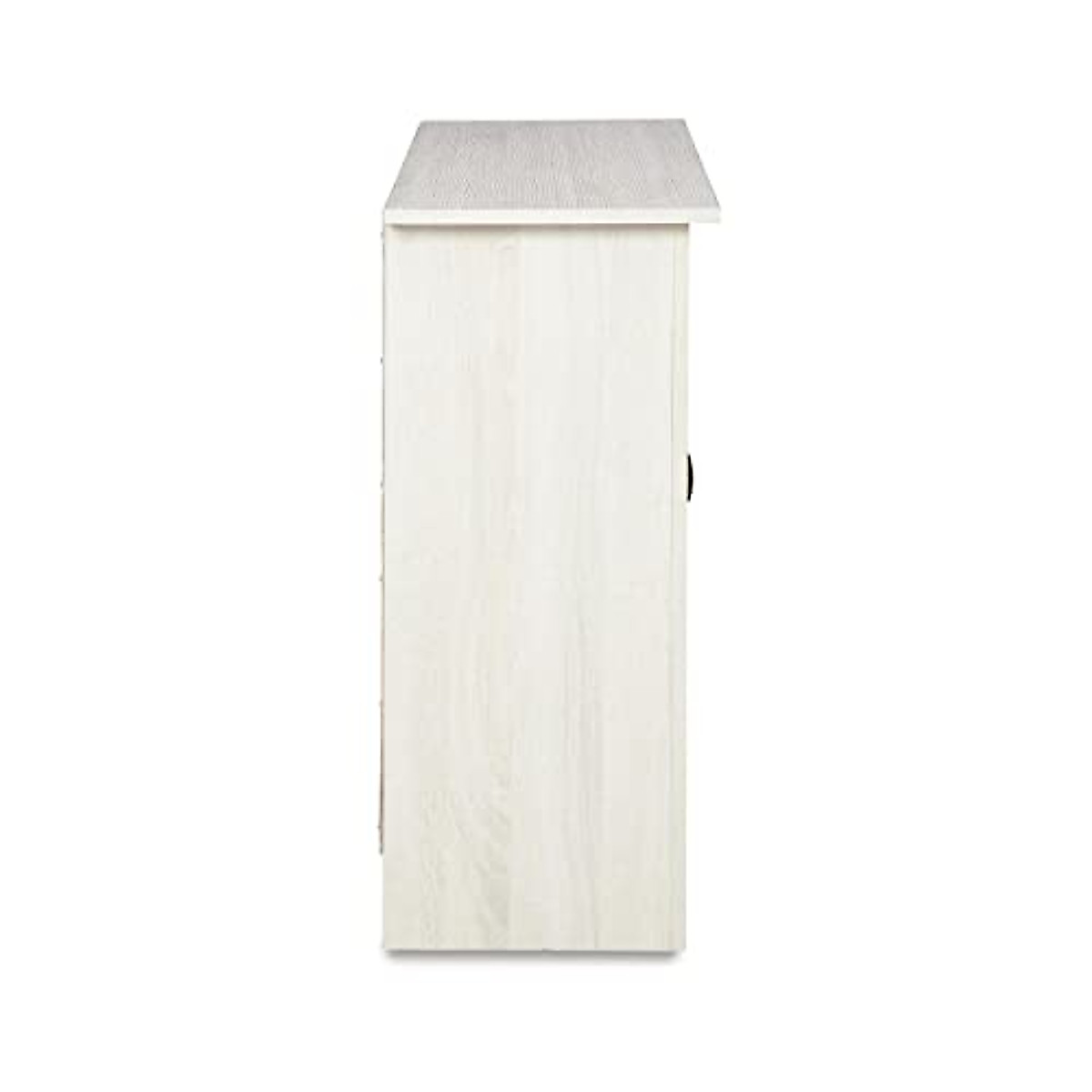 Signature Design by Ashley Turnley Farmhouse Accent Cabinet or TV Stand, Fits TVs up to 52", Whitewash