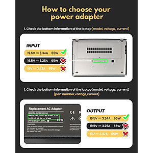 65W 45W AC Charger Adapter for Dell 3583 3585 3593 3793 5593 3480 3481 3482 3580 3780 Dell Latitude 3310 3410 3420 3490 3500 Notebook Laptop Power Supply Cord