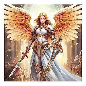 DIY 5D Diamond Art Painting Kit Cartoon Cross Stitch Diamond Art Painting Picture Kit Canvas Diamond Rhinestone Crystal Cross Stitch Embroidery Picture Adult Home Decor Wall Decor (battle angel)