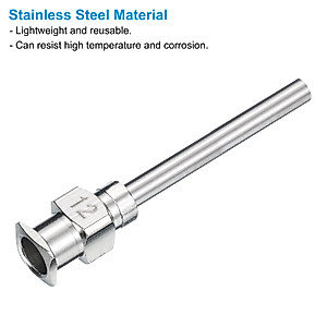 PATIKIL 12Ga x 1 Inch Stainless Steel Dispensing Needle Tips, 12Pcs Metal Glue Needle Tube Blunt Tips Luer Lock for Thick Glue Ink Lab, Silver