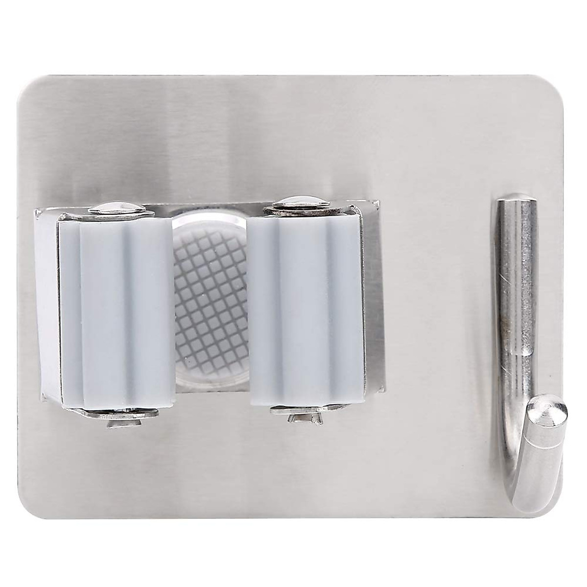 xianshi Wall Mounted Mop Broom Holder, Strong and Durable Easy Installation Mop Holder, Scratchproof Garage for Bathroom(Drawing a Single Hook Without Punching)