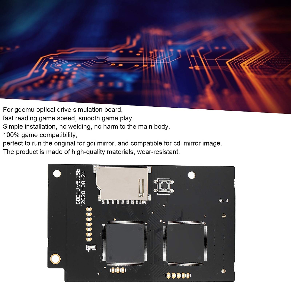 GDEMU Optical Drive Simulation Board, V5.15b Replacement for Sega DreamCast Game Console VA1 Host, to Run The Original for GDI Mirror