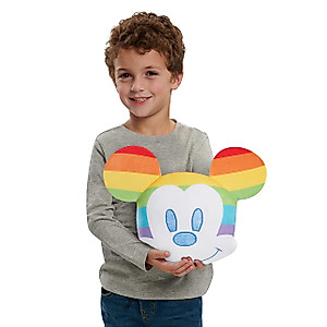 Just Play Disney Pride Character Head Plush Mickey Mouse, Kids Toys for Ages 2 Up, Amazon Exclusive
