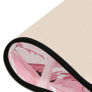 Blueangle Pink Flamingos Runner Rug Soft Plush Hallway Entryway Living Dining Room Area Rug (2' X 6')