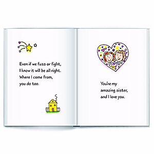 Blue Mountain Arts Little Keepsake Book "Hey, Sister …You Are Amazing and I Love You" 4 x 3 in. Mini-Book Is a Perfect Birthday or "Just Because" Gift Book for a Big or Little Sister, by Ashley Rice