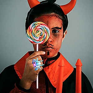 Toddmomy 40 pcs Goodie Led Favors Bag for Up Pumpkin Funny Fillers Lighted in Glow Gifts Light Finger Dark Goodies Random Toys Color Ghost Party Treats Spider Supplies Prizes Halloween