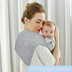 Yoofoss Baby Burp Cloths 10 Pack for Boys and Girls, Large 100% Cotton Thicken Washcloth 16‘’x12‘’ Soft and Absorbent Burping Cloth, Solid Color Spit up Cloth