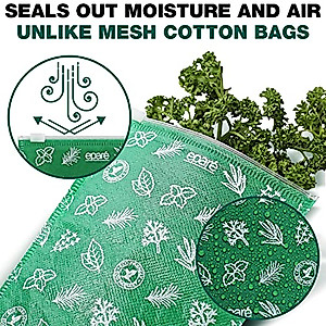 Eparé Reusable Produce Bags for Grocery Washable - Set of 10 Bulk Vegetable Bags For Refrigerator - Grocery Store Produce Bags - Green Crisper Bag for Fruit & Other Veggie Products
