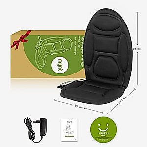 MYNTA Vibrating Chair Massager Seat with Fast Heat,8 Vibration Massage Nodes to Release Stress and Fatigue,Back Massager Chair Pad for Home,Office
